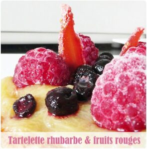 Tartelette de rhubarbe miélée et fruits rouges - chefNini