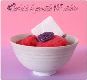Sorbet à la groseille et sirop de violette - chefNini