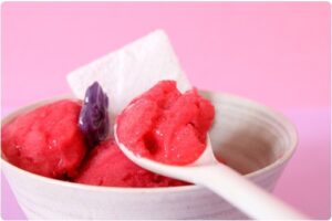 Sorbet à la groseille et sirop de violette - chefNini
