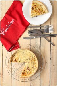 Quiche ricotta aux lardons et champignons - chefNini