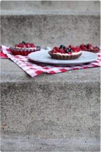 Tartelettes aux fruits rouges, crème vanille et pâte cacao - chefNini