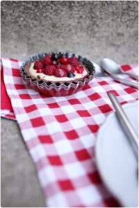 Tartelettes aux fruits rouges, crème vanille et pâte cacao - chefNini