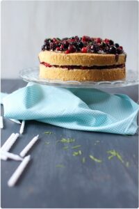 Gâteau léger au caramel et aux fruits rouges - chefNini