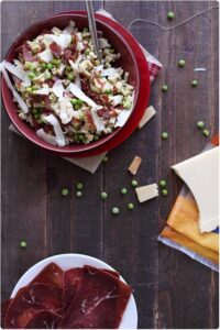 Risotto de crozets au beaufort et viande de grison - chefNini