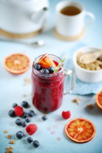 Smoothie fruits rouges et oranges sanguines - chefNini
