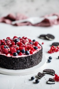 Cheesecake sans cuisson aux fruits rouges - chefNini