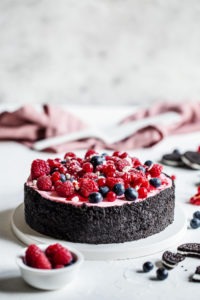 Cheesecake sans cuisson aux fruits rouges - chefNini
